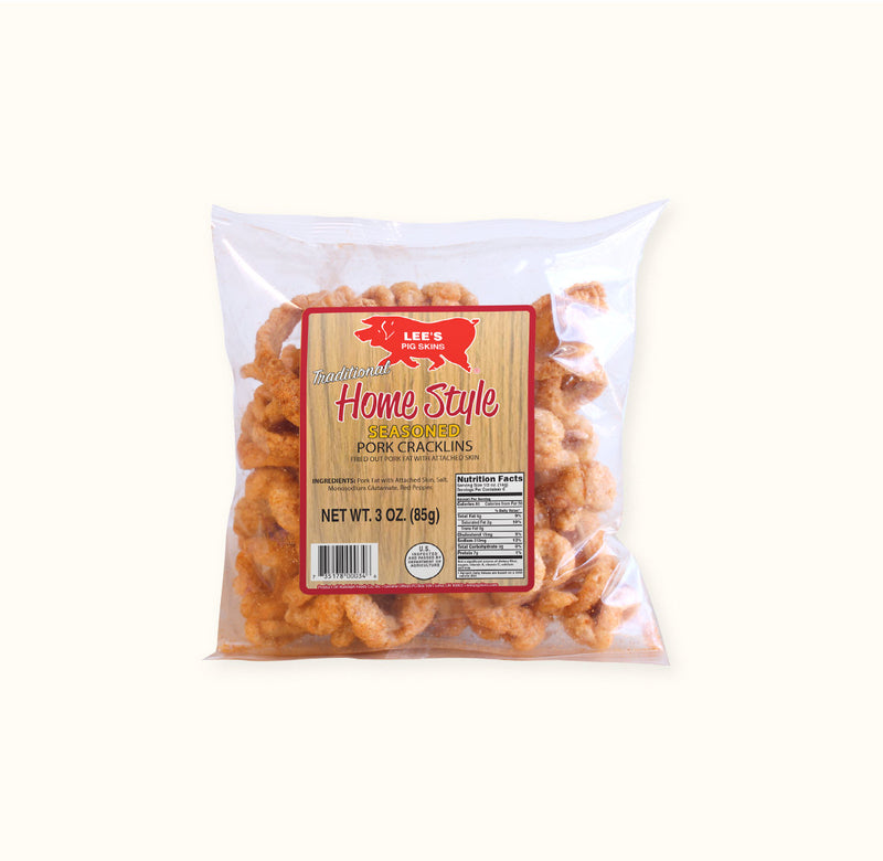Seasoned Home Style Cracklins | Lee's - PorkRinds.com